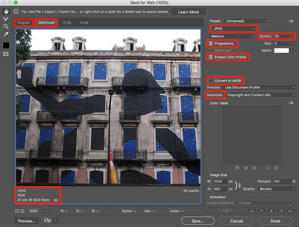 How to optimize images for the web with Photoshop